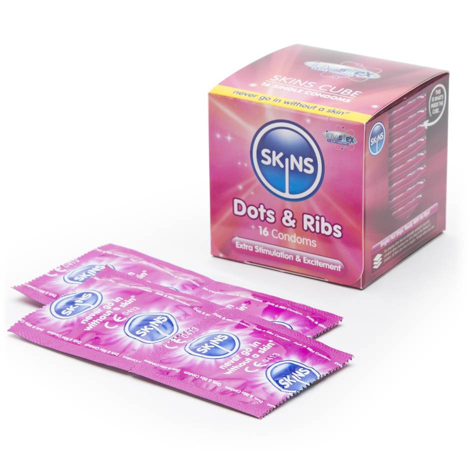 Skins Dotted And Ribbed Condoms 16 Pack Ribbed And Pleasure Condoms Lovehoney